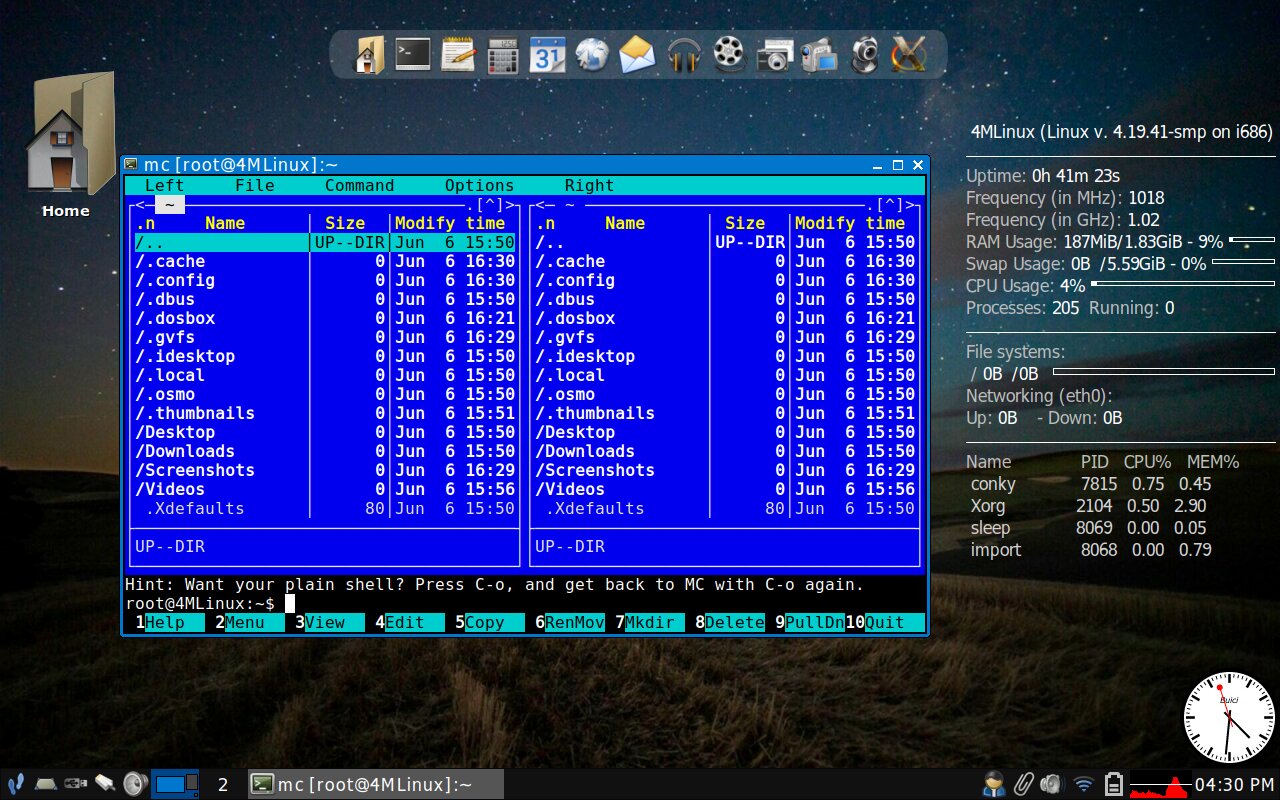4MLinux 29.0 STABLE screenshots | OpenSourceFeed