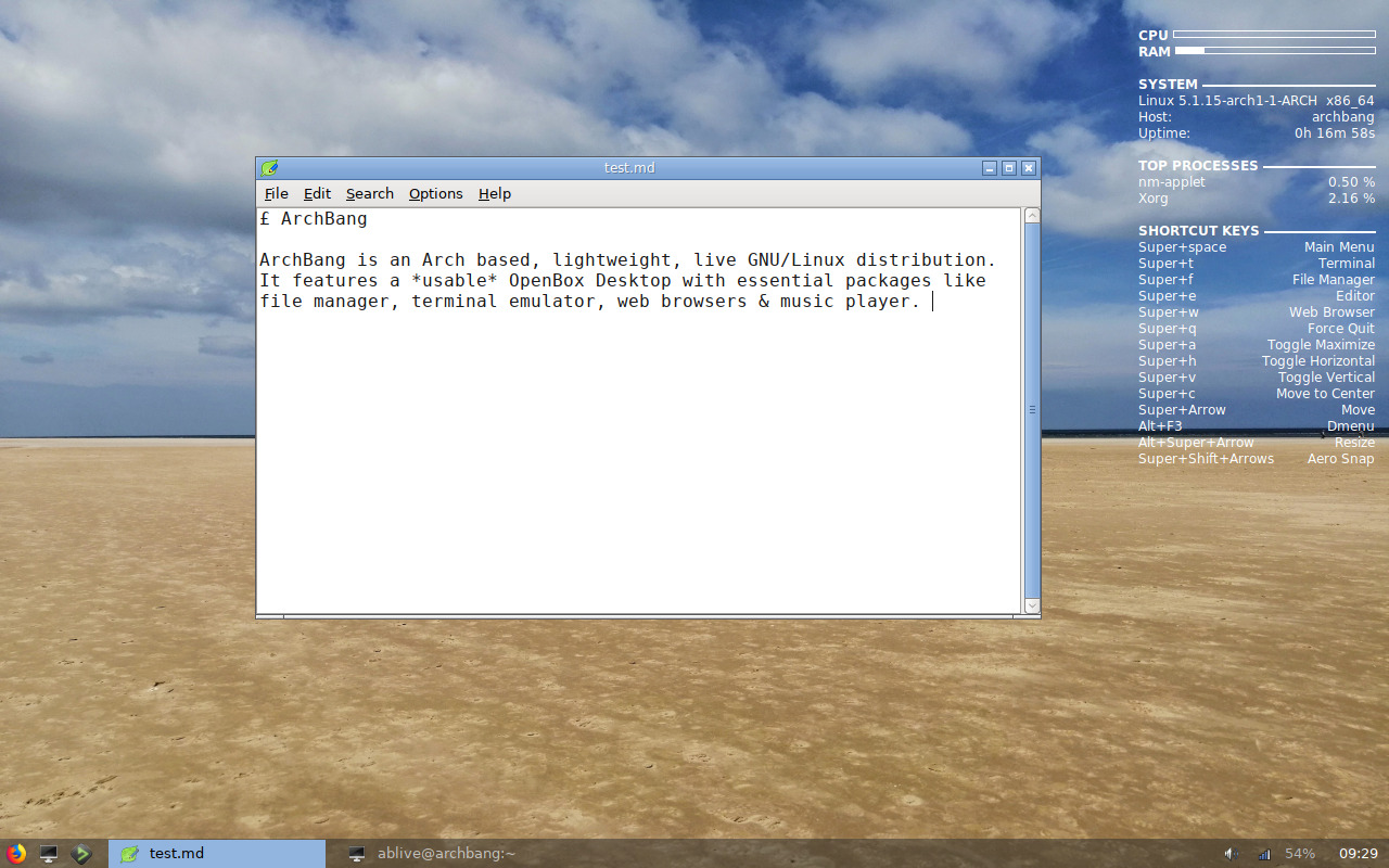 Exploring ArchBang 0507 Summer - Yet another OpenBox implementation ...