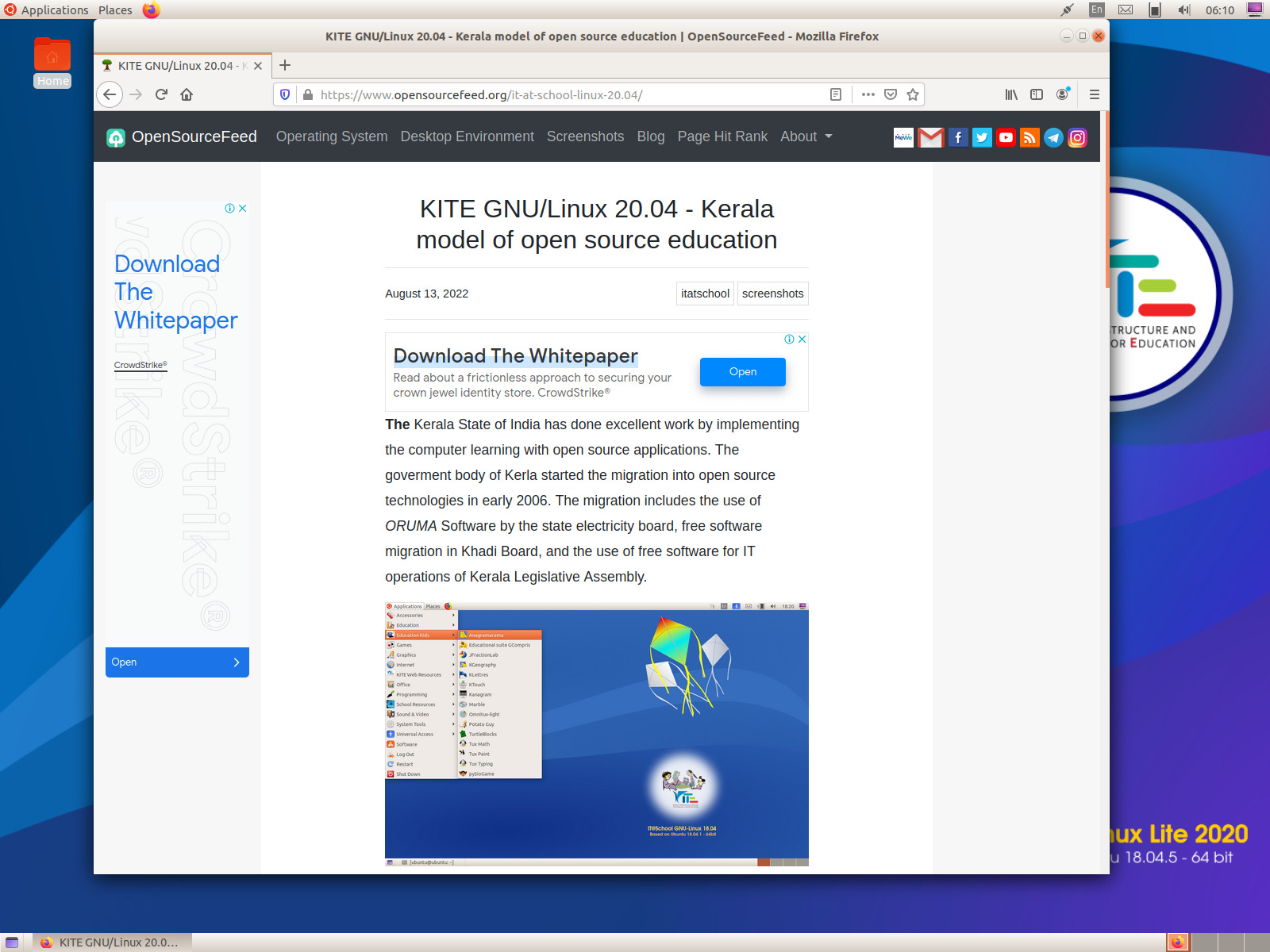 KITE GNU/Linux 22.04: Kerala’s Vision for Open-Source Education ...