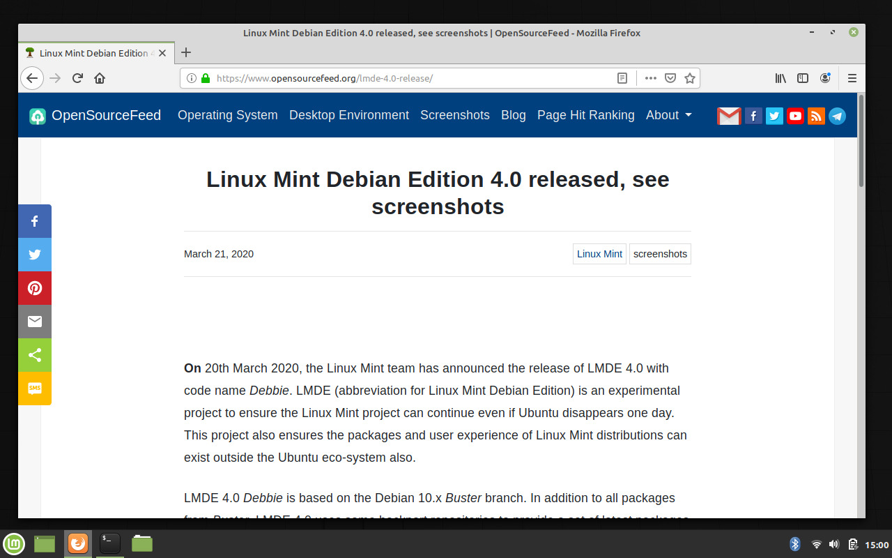 Linux Mint Debian Edition 4.0 released, see screenshots | OpenSourceFeed