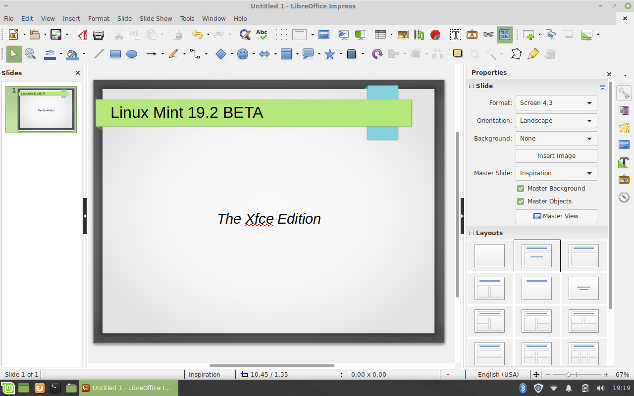 Linux Mint 19.2 Tina - Xfce Edition screenshots | OpenSourceFeed