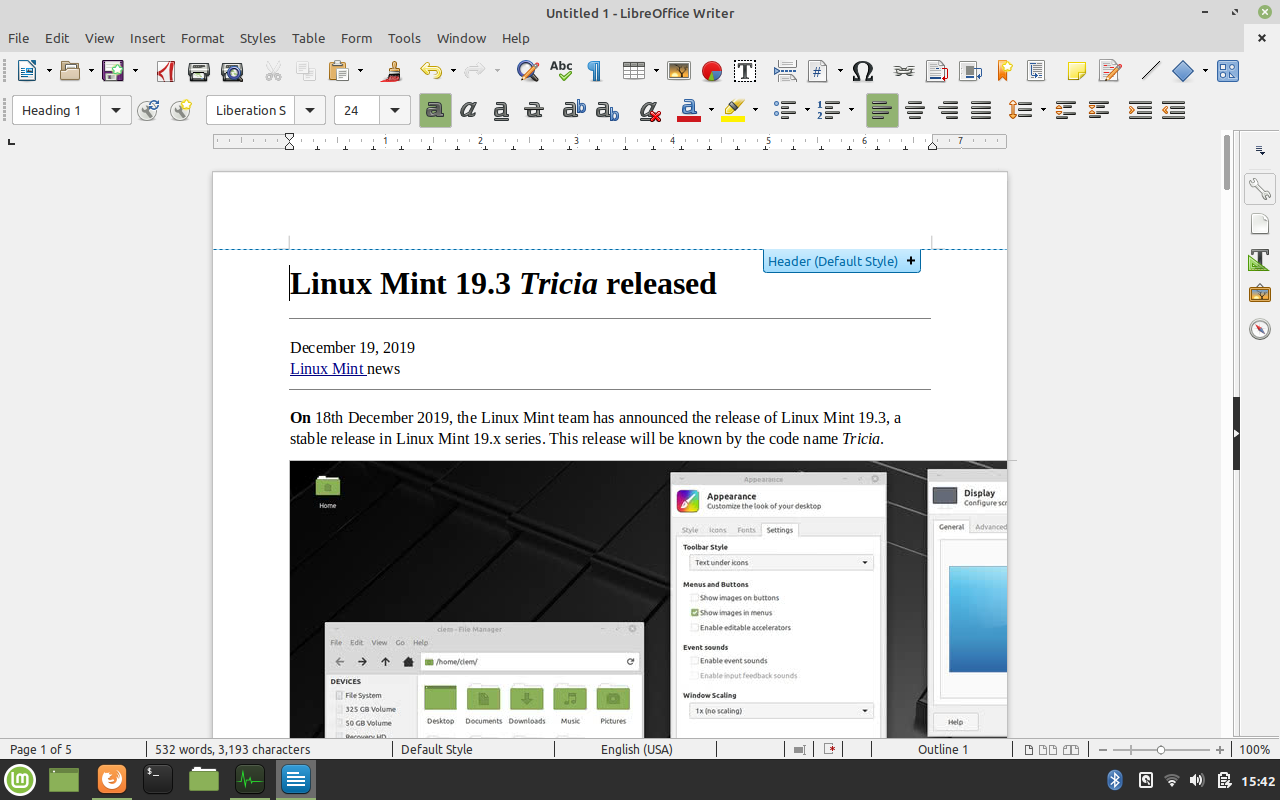 Linux Mint 19.3 Cinnamon Edition screenshots | OpenSourceFeed