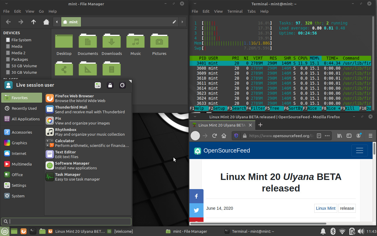 Linux Mint 20 Ulyana Xfce Edition screenshots | OpenSourceFeed