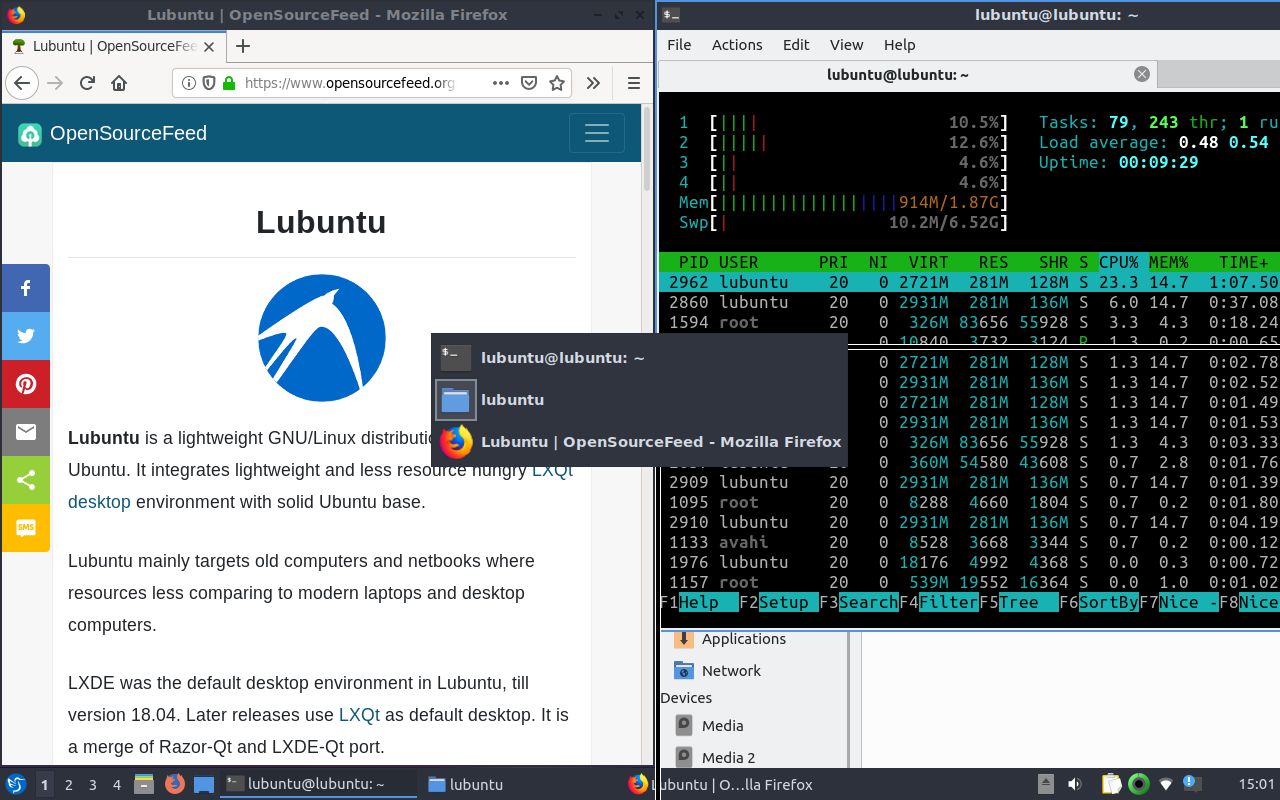 Lubuntu 19.10 Eoan Ermine screenshots | OpenSourceFeed