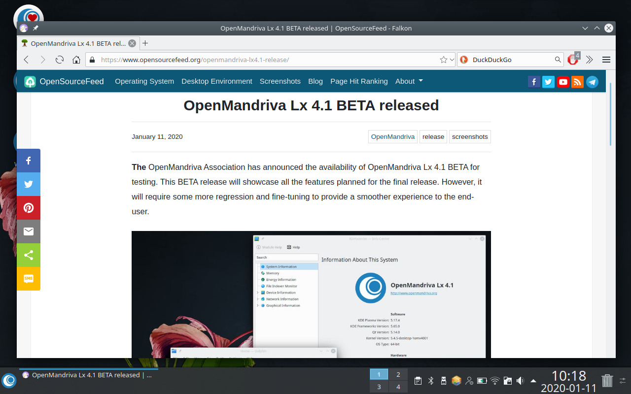 OpenMandriva Lx 4.1 released; See screenshots | OpenSourceFeed