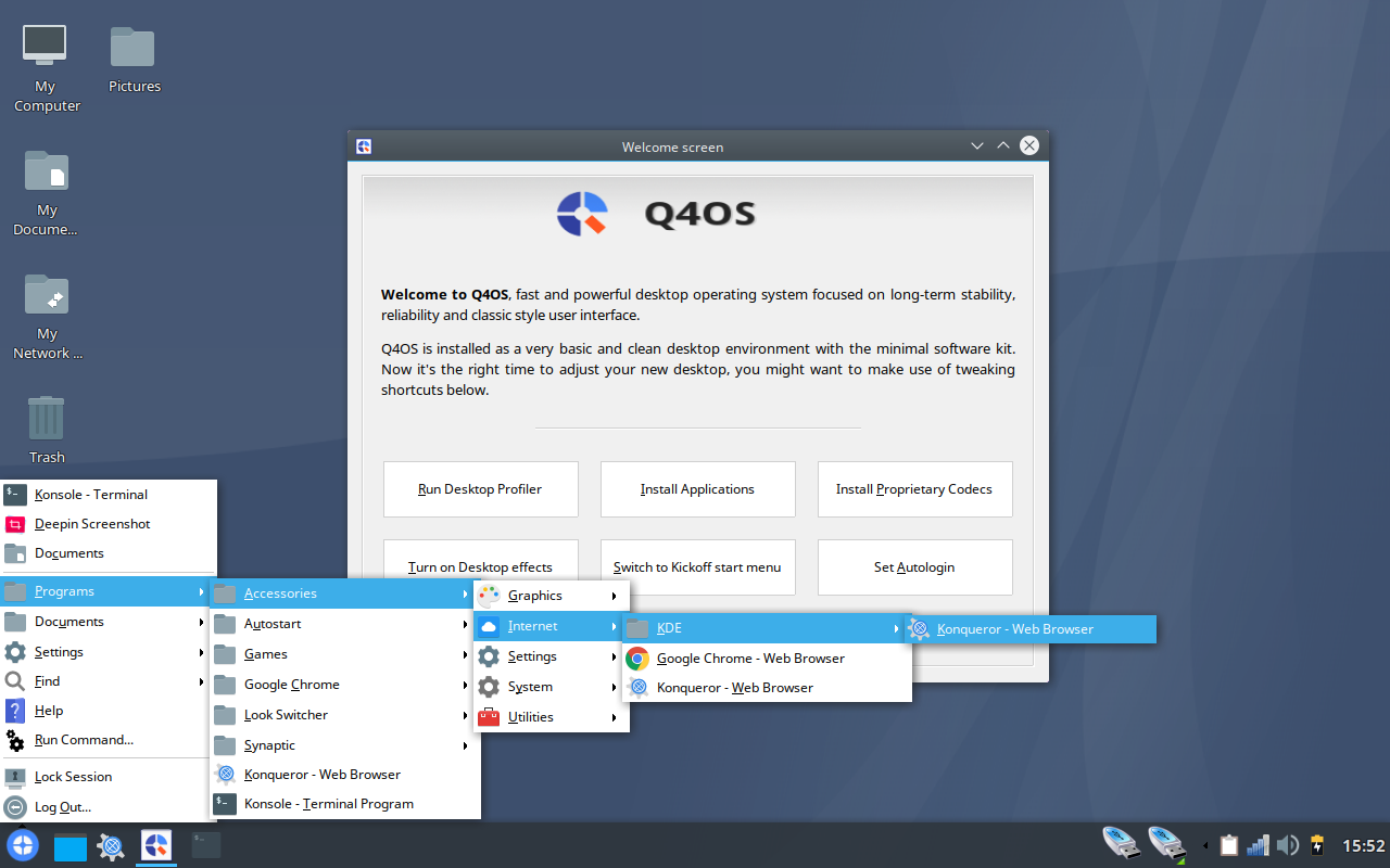 Q4OS 3.10 released with significant changes, see screenshots ...