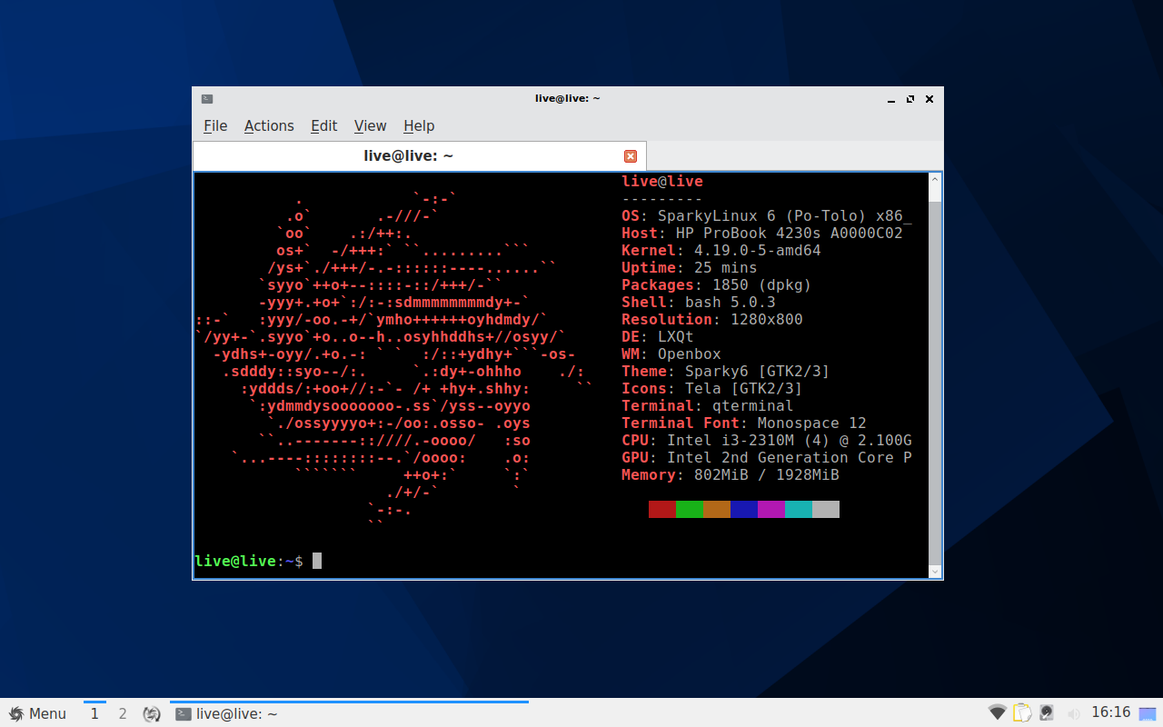 Sparky 2019.08 - First snapshot in Bullseye series - released ...