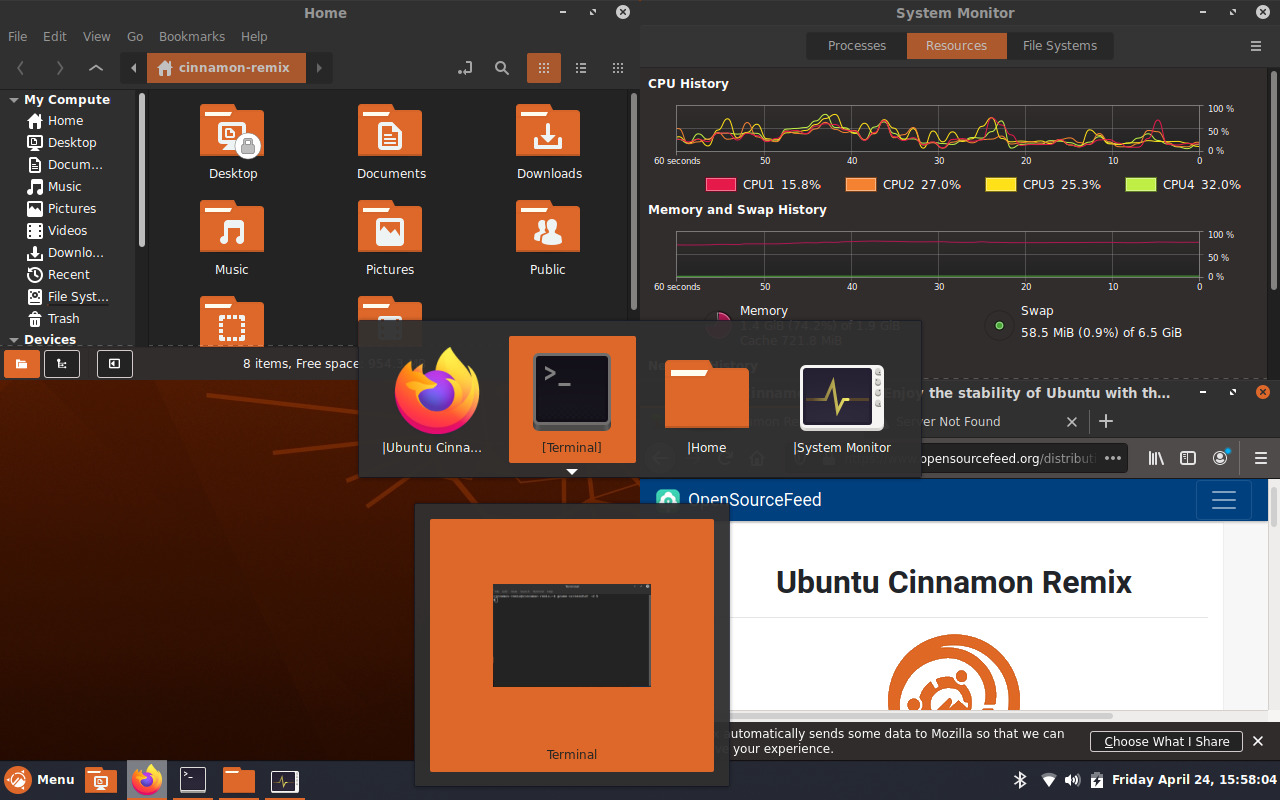 Ubuntu Cinnamon Remix 20.04 Focal Fossa release & screenshots ...