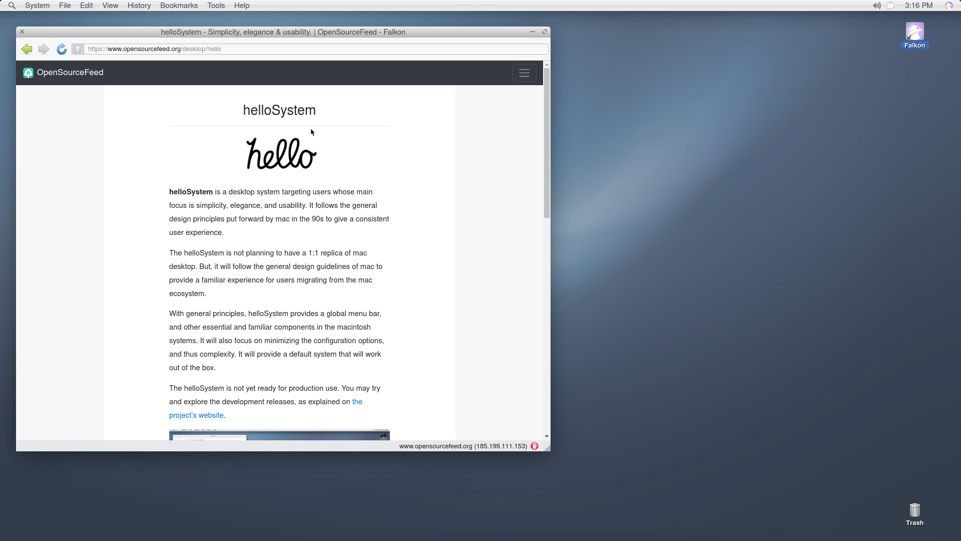 helloSystem 0.8.0 has been released | OpenSourceFeed