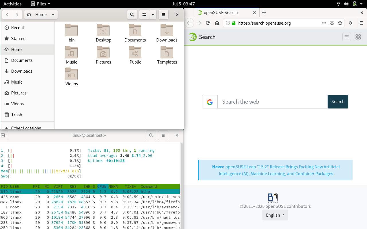 OpenSUSE Leap 15.2 GNOME Edition screenshots | OpenSourceFeed