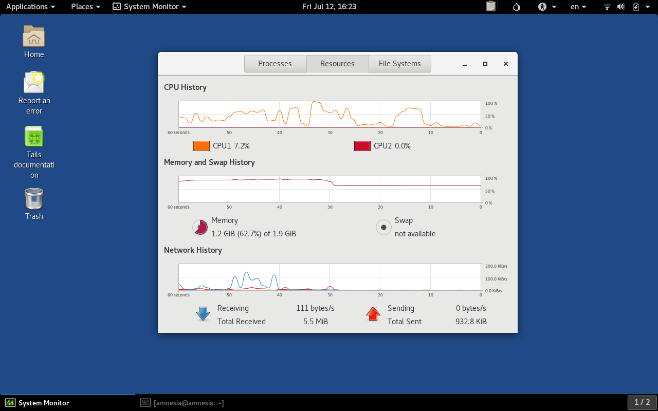 The amnesic incognito live system with Tails 3.15 - screenshots ...